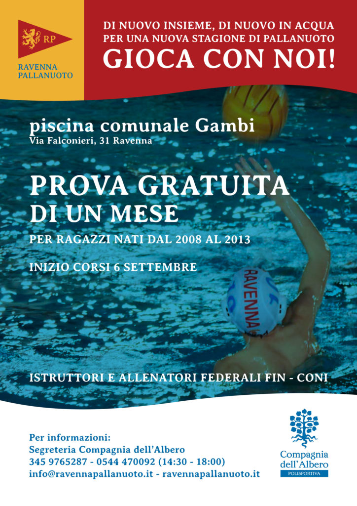 Gioca con noi! Prova gratuita di un mese - Ravenna Pallanuoto